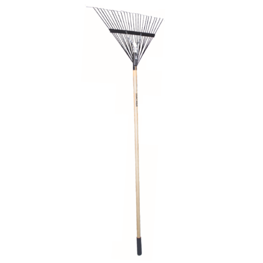 Imacasa - 24-Tine Leaf Rake w/ Wood 54" Handle | La Noria Irrigation Supply